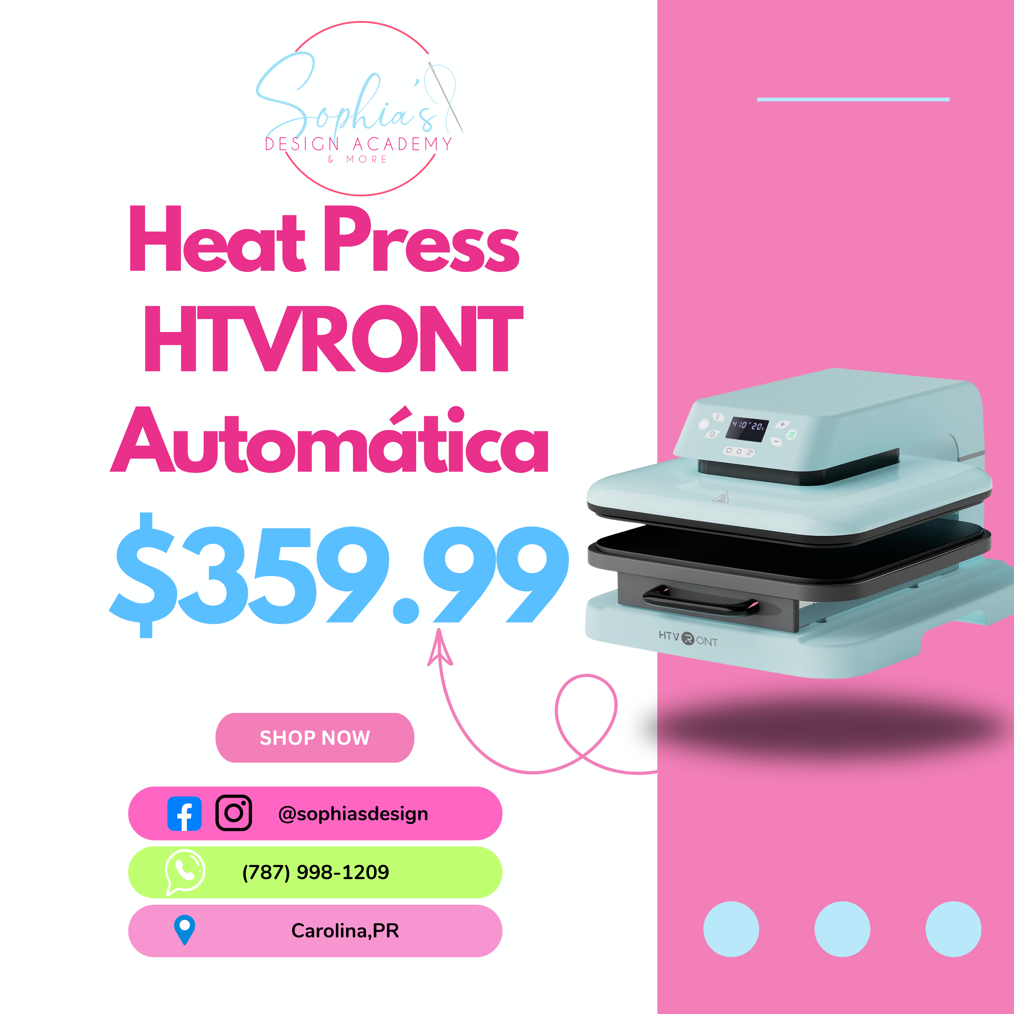 Heat press HTV RONT Automatica – Sophias Design Academy and More