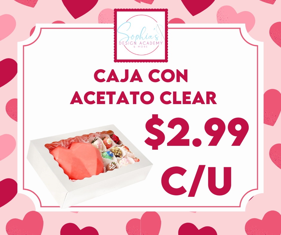 Caja con acetato clear – Sophias Design Academy and More